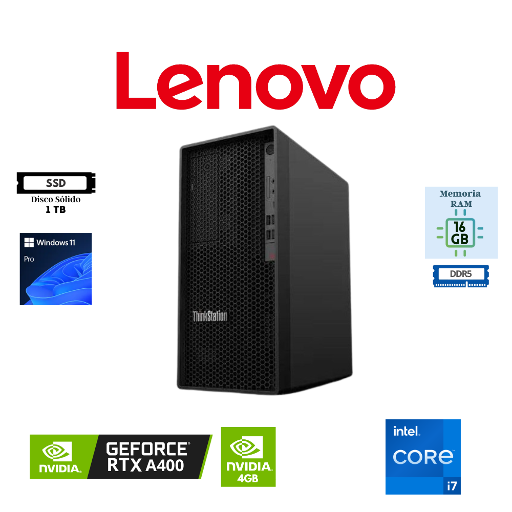 COMPUTADORA LENOVO WORKSTATION THINKSTATION P2 TOWER INTEL CORE I7 ...