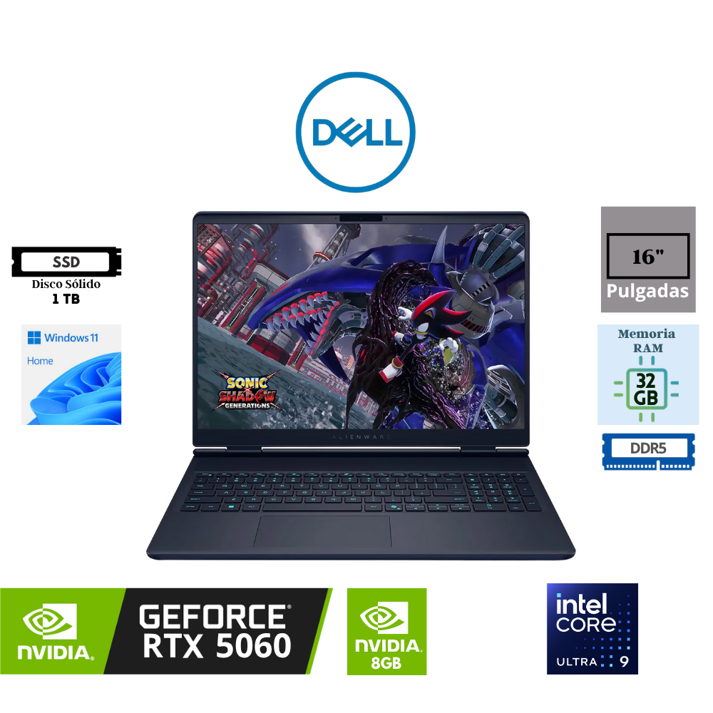 LAPTOP GAMING DELL ALIENWARE AURORA 16X 16″ INTEL CORE ULTRA I9-275HX ...